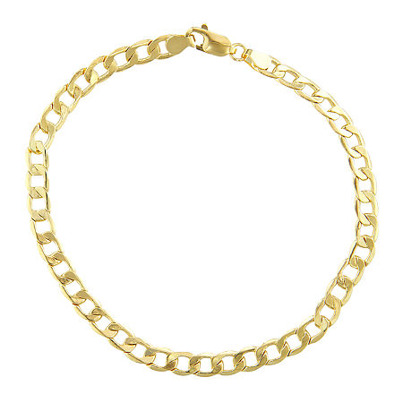 Click here for 14K Gold 8-8 1/2 5mm Hollow Curb Chain Bracelet  O... prices