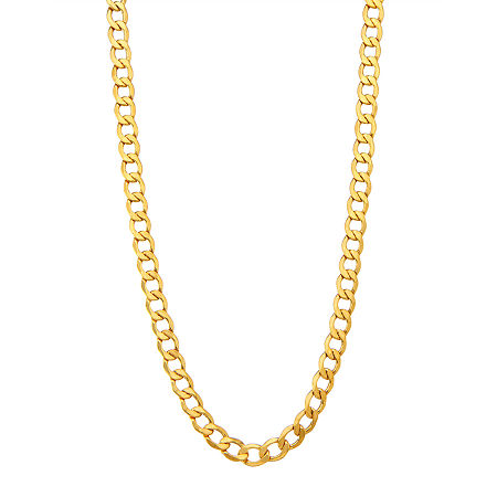 Click here for 14K Gold 18-24 6.5mm Hollow Curb Chain Necklace  O... prices