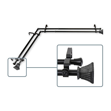Click here for Rod Desyne Trumpet Corner Window Double Curtain Ro... prices