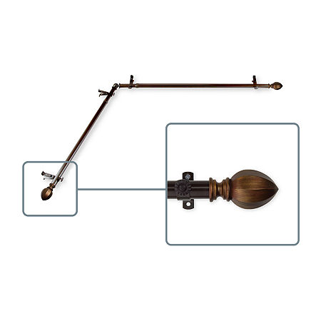 Click here for Rod Desyne Garnet Corner Window 3/4 IN Adjustable... prices