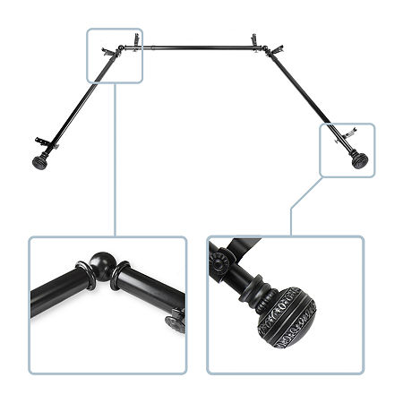 Click here for Rod Desyne Ornament Bay Window Rod  One Size  Blac... prices