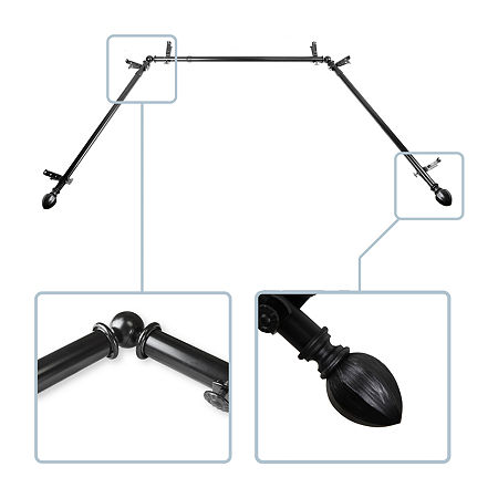 Click here for Rod Desyne Garnet Bay Window Rod  One Size  Black prices