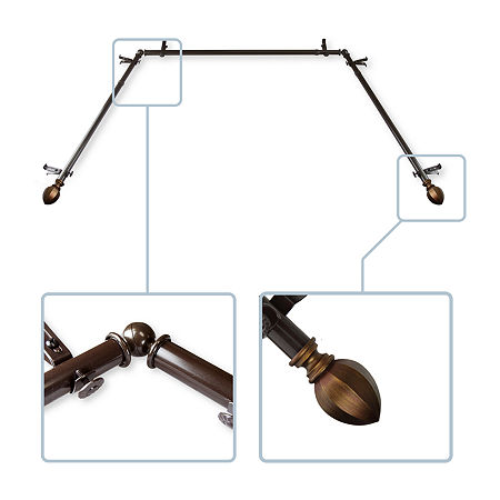 Click here for Rod Desyne Garnet Bay Window Rod  One Size  Brown prices