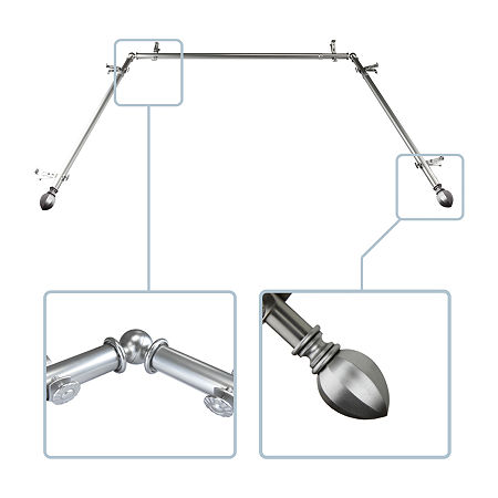 Click here for Rod Desyne Garnet Bay Window Rod  One Size  Silver prices