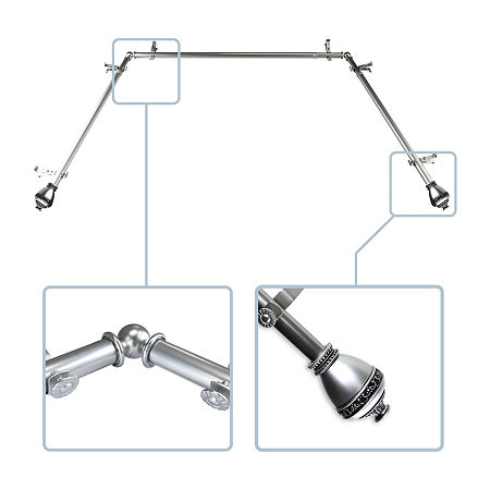 Click here for Rod Desyne Amelie Bay Window Rod  One Size  Silver prices