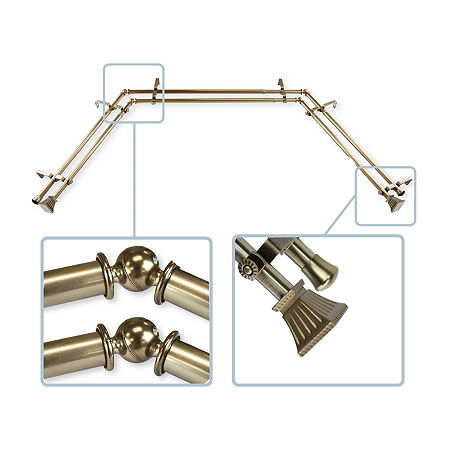 Click here for Rod Desyne Trumpet Bay Window Rod  One Size  Brown prices