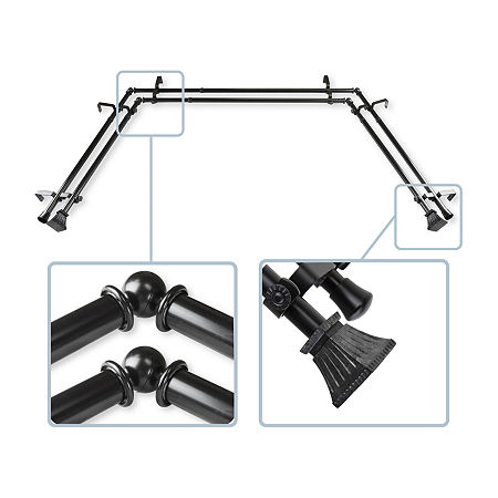 Click here for Rod Desyne Trumpet Bay Window Rod  One Size  Black prices