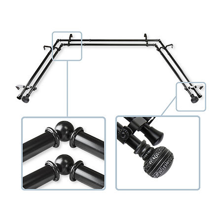 Click here for Rod Desyne Ornament Bay Window Rod  One Size  Blac... prices