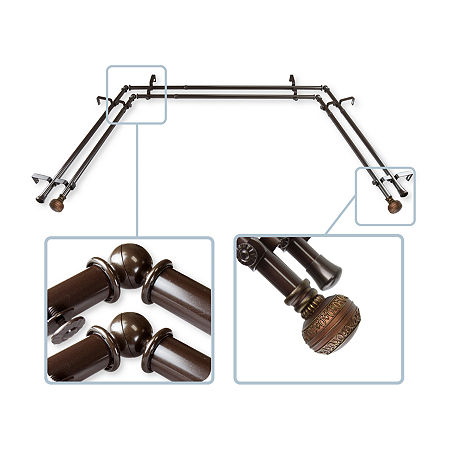 Click here for Rod Desyne Ornament Bay Window Rod  One Size  Brow... prices