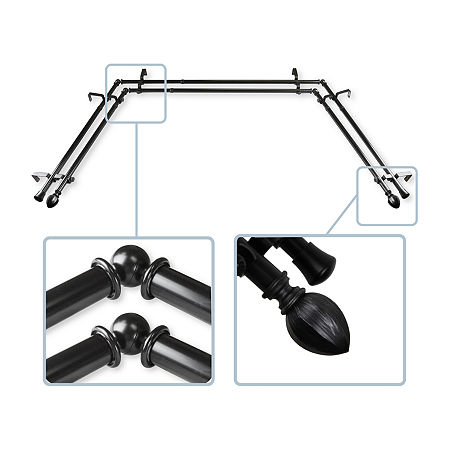 Click here for Rod Desyne Garnet Bay Window Rod  One Size  Black prices