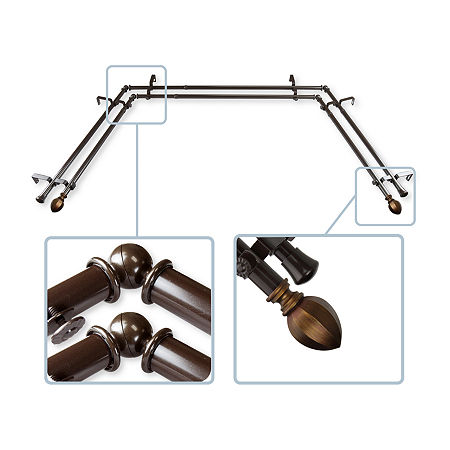 Click here for Rod Desyne Garnet Bay Window Rod  One Size  Brown prices