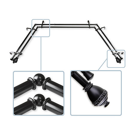 Click here for Rod Desyne Amelie Bay Window Rod  One Size  Black prices