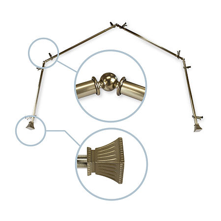 Click here for Rod Desyne Trumpet 4-Sided Bay Window Rod  One Siz... prices