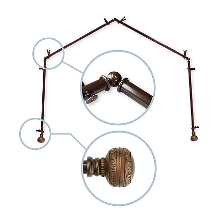 Click here for Rod Desyne Ornament 4-Sided Bay Window Rod  One Si... prices