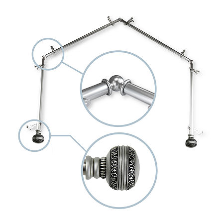 Click here for Rod Desyne Ornament 4-Sided Bay Window Rod  One Si... prices