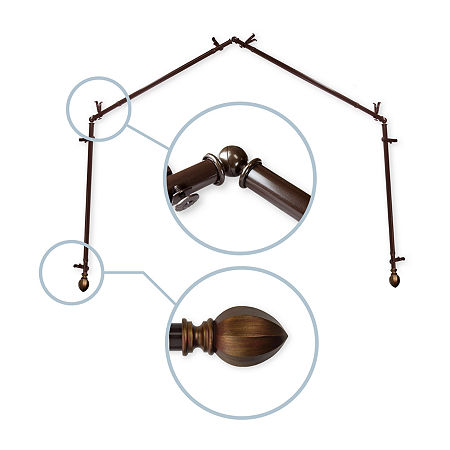 Click here for Rod Desyne Garnet 4-Sided Bay Window Rod  One Size... prices