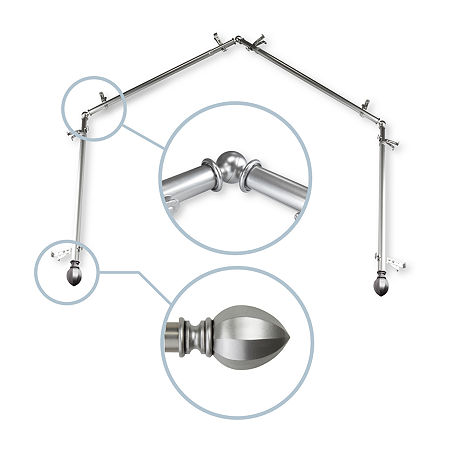 Click here for Rod Desyne Garnet 4-Sided Bay Window Rod  One Size... prices