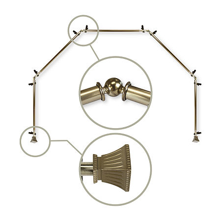 Click here for Rod Desyne Trumpet 5-Sided Bay Window Rod  One Siz... prices