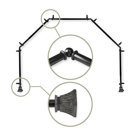 Click here for Rod Desyne Trumpet 5-Sided Bay Window Rod  One Siz... prices