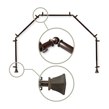 Click here for Rod Desyne Trumpet 5-Sided Bay Window Rod  One Siz... prices