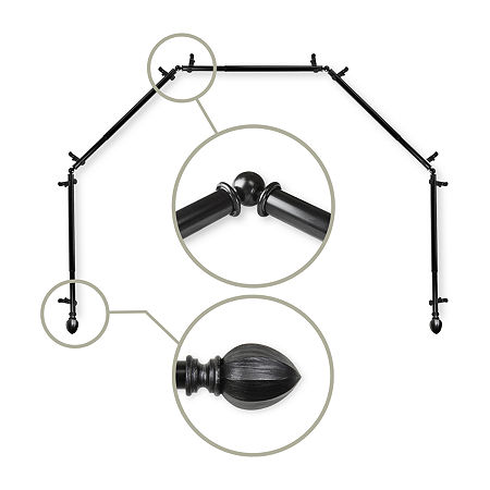 Click here for Rod Desyne Garnet 5-Sided Bay Window Rod  One Size... prices