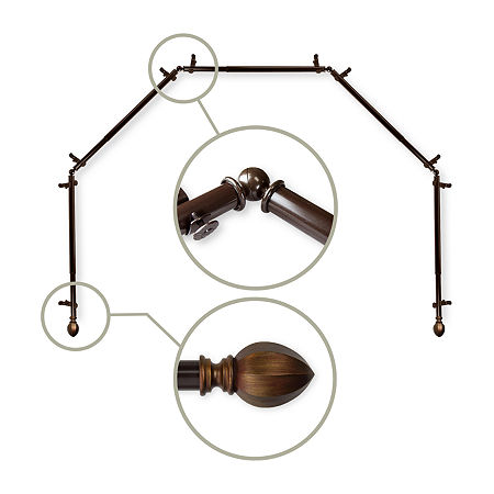 Click here for Rod Desyne Garnet 5-Sided Bay Window Rod  One Size... prices