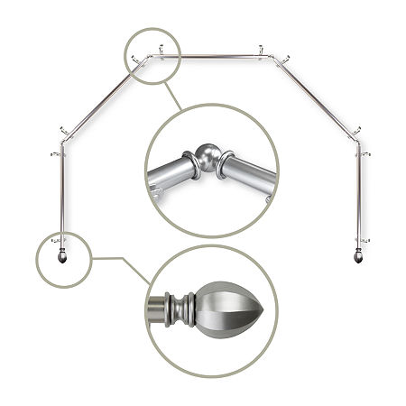 Click here for Rod Desyne Garnet 5-Sided Bay Window Rod  One Size... prices