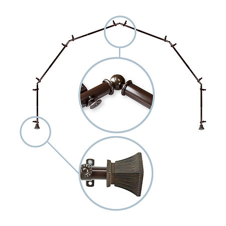 Click here for Rod Desyne Trumpet 6-Sided Bay Window Rod  One Siz... prices
