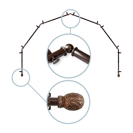 Click here for Rod Desyne Forest 6-Sided Bay Window Rod  One Size... prices