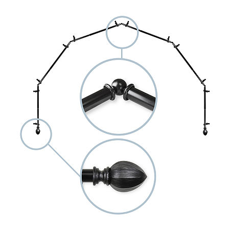 Click here for Rod Desyne Garnet 6-Sided Bay Window Rod  One Size... prices