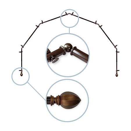 Click here for Rod Desyne Garnet 6-Sided Bay Window Rod  One Size... prices