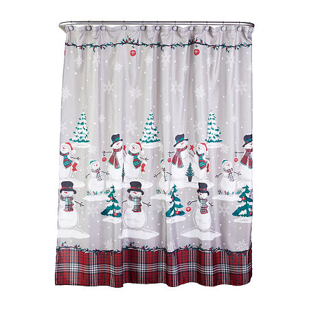 Click here for Saturday Knight Plaid Snowman Shower Curtain Set... prices