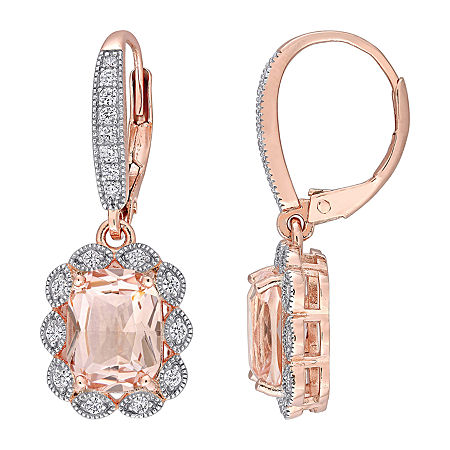 Click here for Womens Simulated Pink Morganite 18K Rose Gold Over... prices