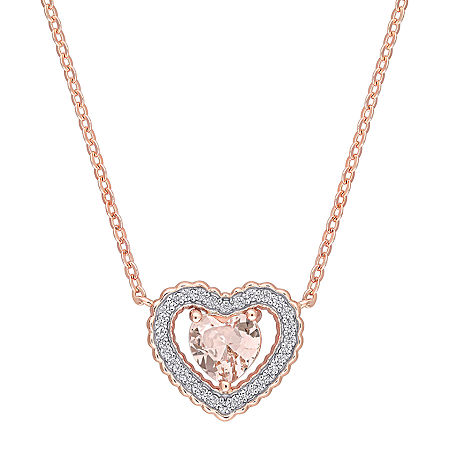 Click here for Womens Simulated Pink Morganite 18K Rose Gold Over... prices