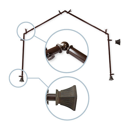 Click here for Rod Desyne Trumpet 4-Sided Bay Window Rod  One Siz... prices