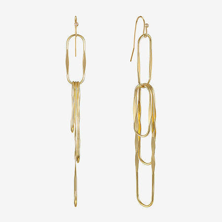 Click here for Bijoux Bar Gold Tone Womens Paperclip Drop Earring... prices