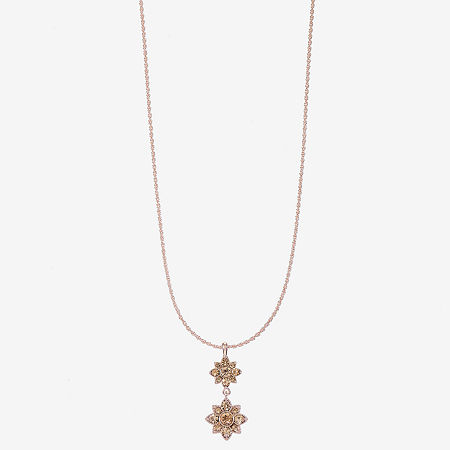 Click here for Monet Jewelry Rose Gold Womens Pink Glass Flower 1... prices