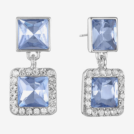 Click here for Monet Jewelry Double Womens Pink Glass Square Hypo... prices