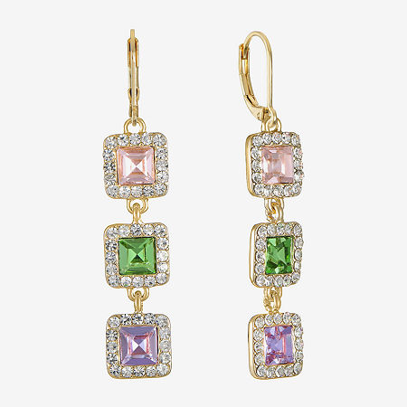 Click here for Monet Jewelry Womens Multi Color Glass Square Drop... prices