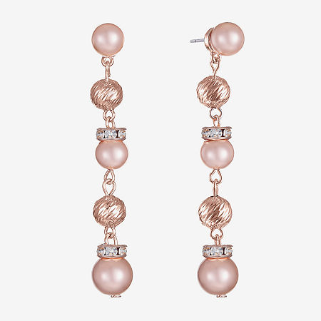 Click here for Monet Jewelry Rose Gold Linear Womens Glass Simula... prices