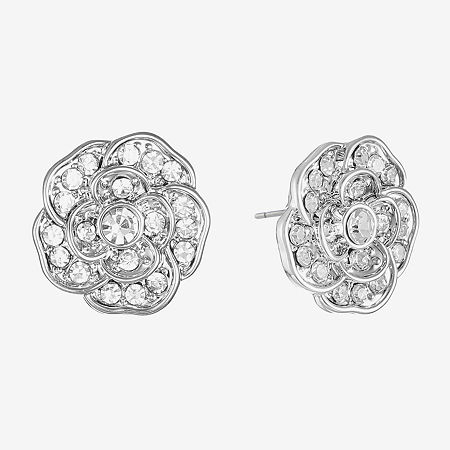 Click here for Monet Jewelry Timeless Rose Glass 15mm Flower Stud... prices