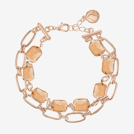 Liz Claiborne Linear Womens Strand Bracelet  One Size  Orange