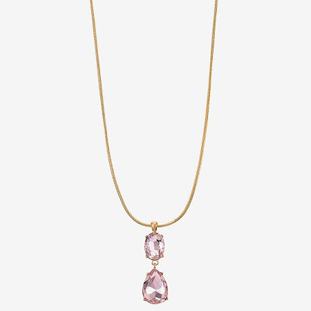 Click here for Monet Jewelry Womens Glass Oval 17 Inch Pendant Ne... prices