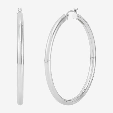 Click here for Womens Sterling Silver 60mm Circle Round Hoop Earr... prices
