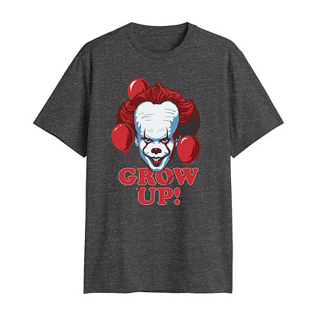 Click here for Mens Short Sleeve IT Graphic T-Shirt  Small  Gray prices