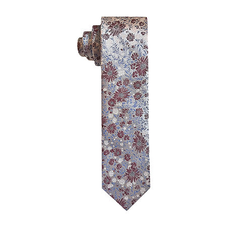 Click here for J. Ferrar Floral Tie  One Size  Silver prices