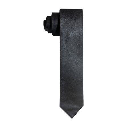 Click here for J. Ferrar Faux Leather Tie  One Size  Black prices