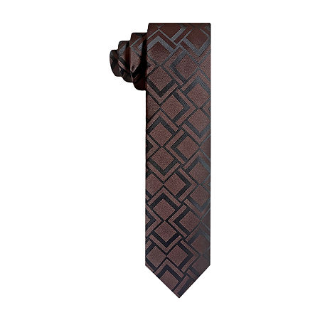Click here for J. Ferrar Geometric Tie  One Size  Beige prices