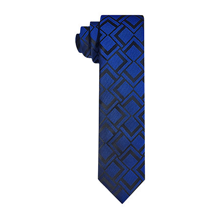 Click here for J. Ferrar Geometric Tie  One Size  Blue prices
