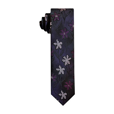 Click here for J. Ferrar Floral Tie  One Size  Purple prices